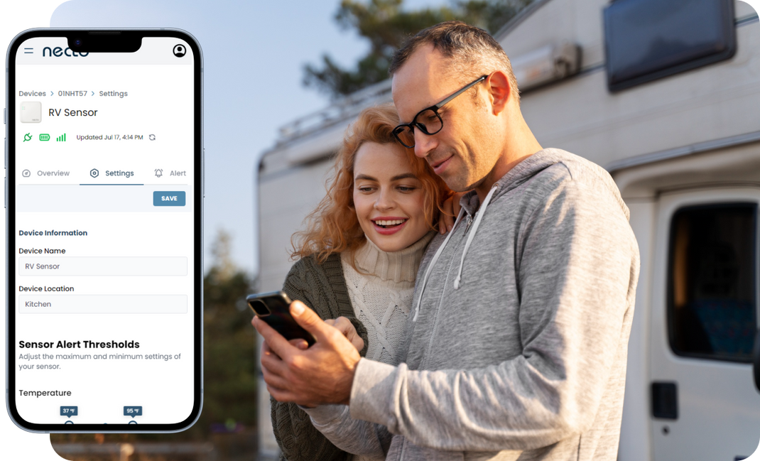 Necto 3-in-1 Cellular Sensor | RV Pet Temperature Monitoring System – necto